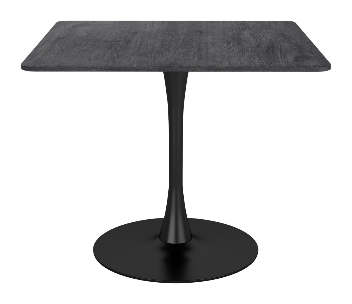 Industrial Square Dining Table with Modern Black Finish for 4 - Cave ...