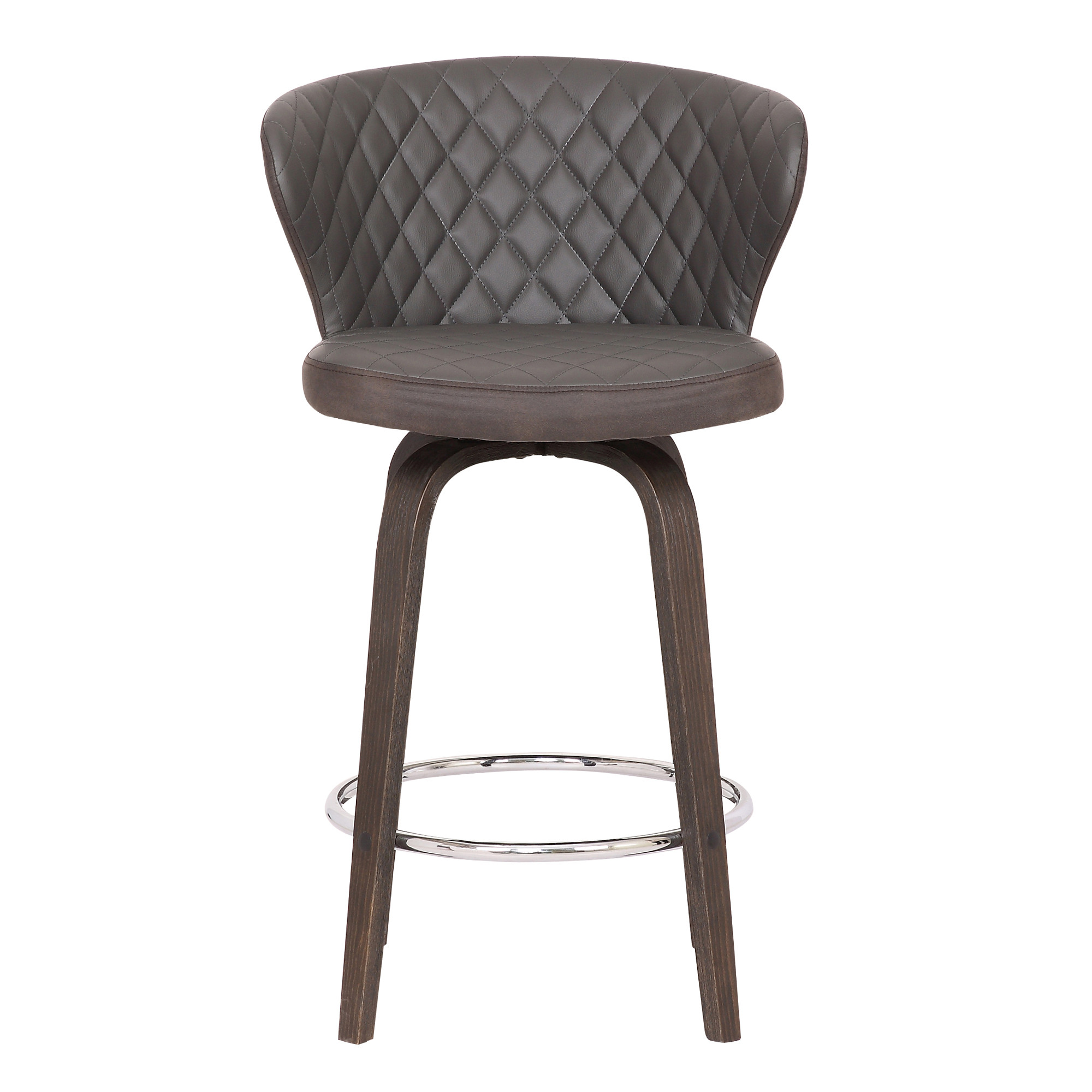 36 Inch Brown Faux Leather Swivel Counter Height Bar Stool - Cave Supplies