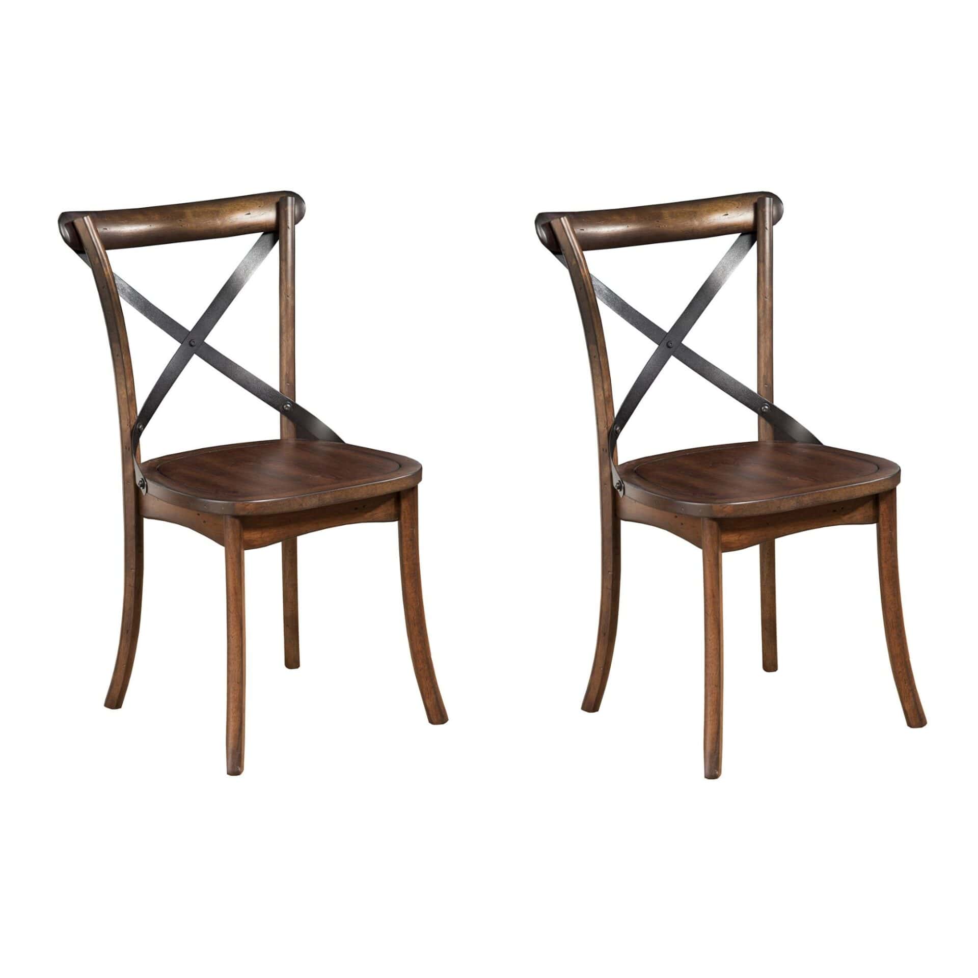 Farmhouse Side Chairs Burnished Dark Oak Rubberwood (Set of 2) - Cave ...