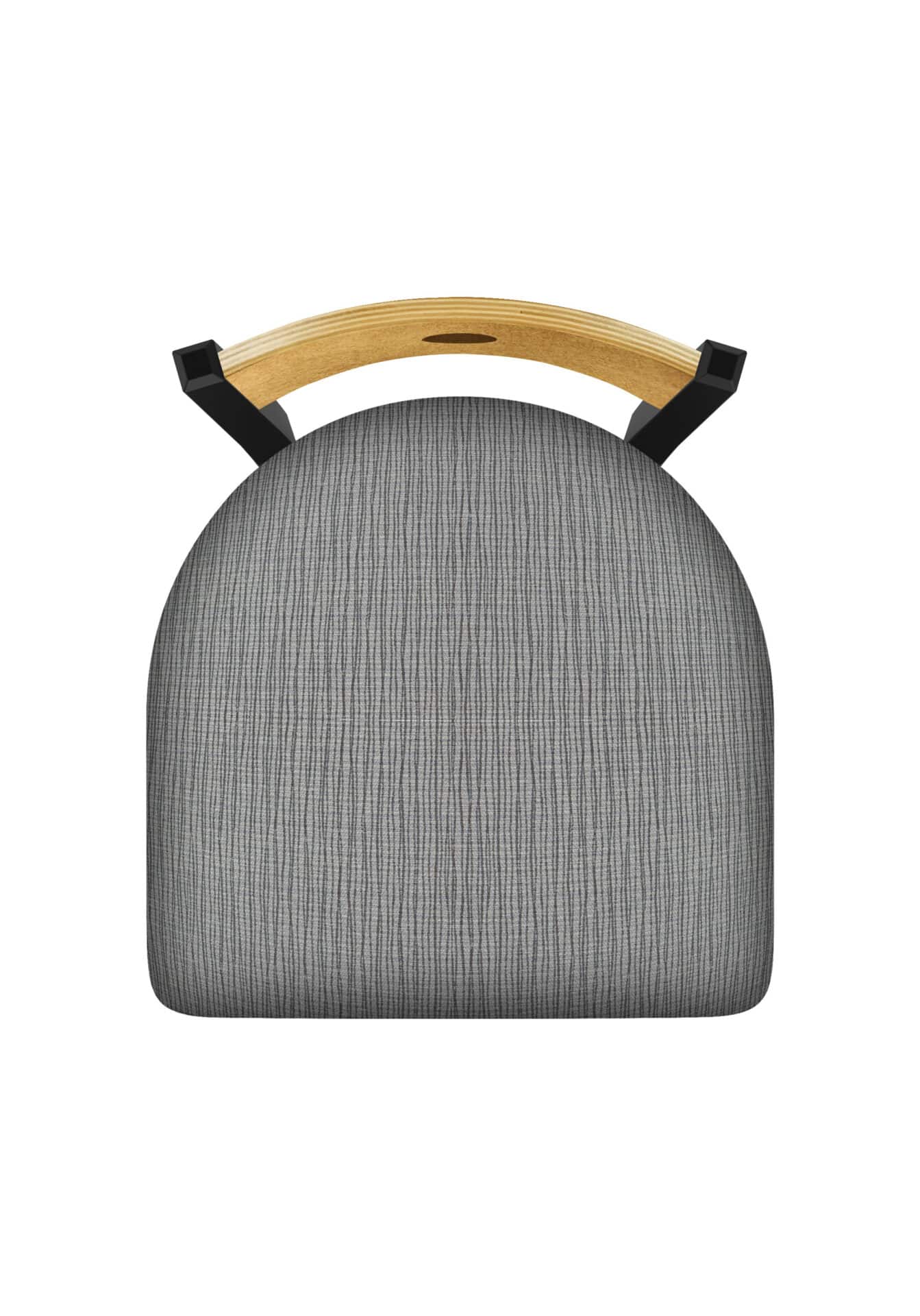 30-Inch Medium Stained Medium Wood Keyhole Back Bar Stool with Steel ...