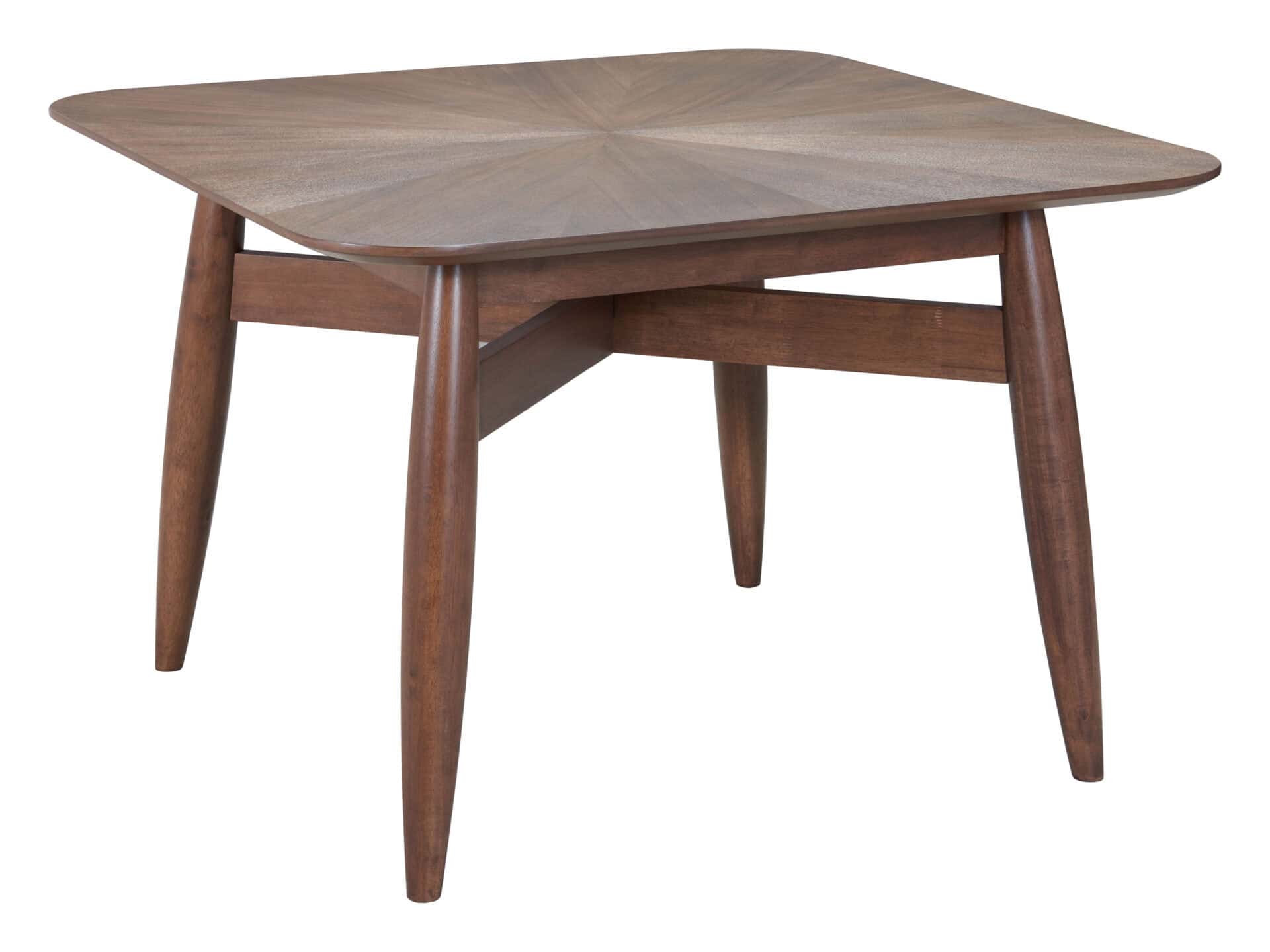 Modern Square Dining Table, Espresso Finish, Rubberwood Construction ...