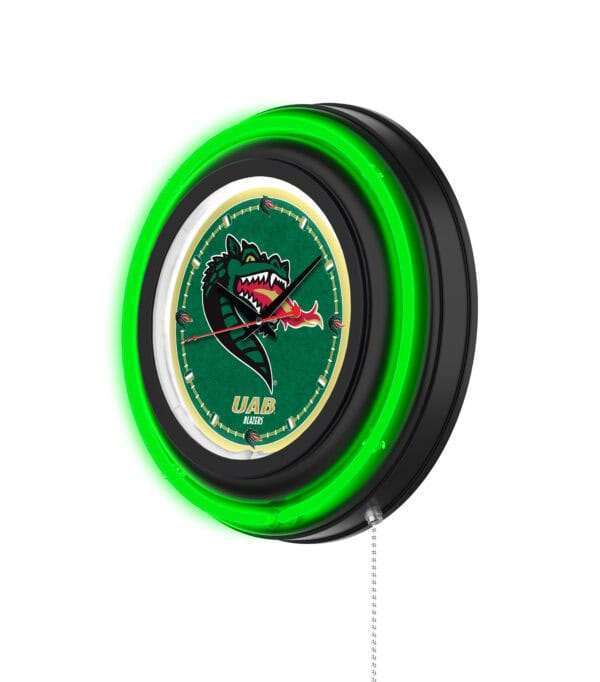 University of Alabama at Birmingham 15-Inch Neon Logo Clock in Black ...