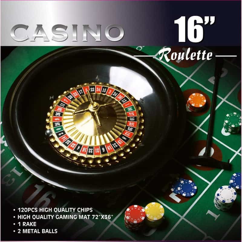 16-Inch Roulette Wheel Game Set with Chips and Accessories - Cave Supplies