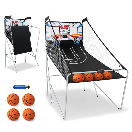 Foldable Basketball Arcade Game with Dual Hoops and Scoring System ...