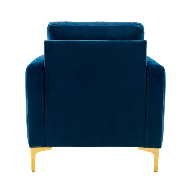 Ganymedes Navy Velvet Glam Tufted Accent Club Chair - Cave Supplies