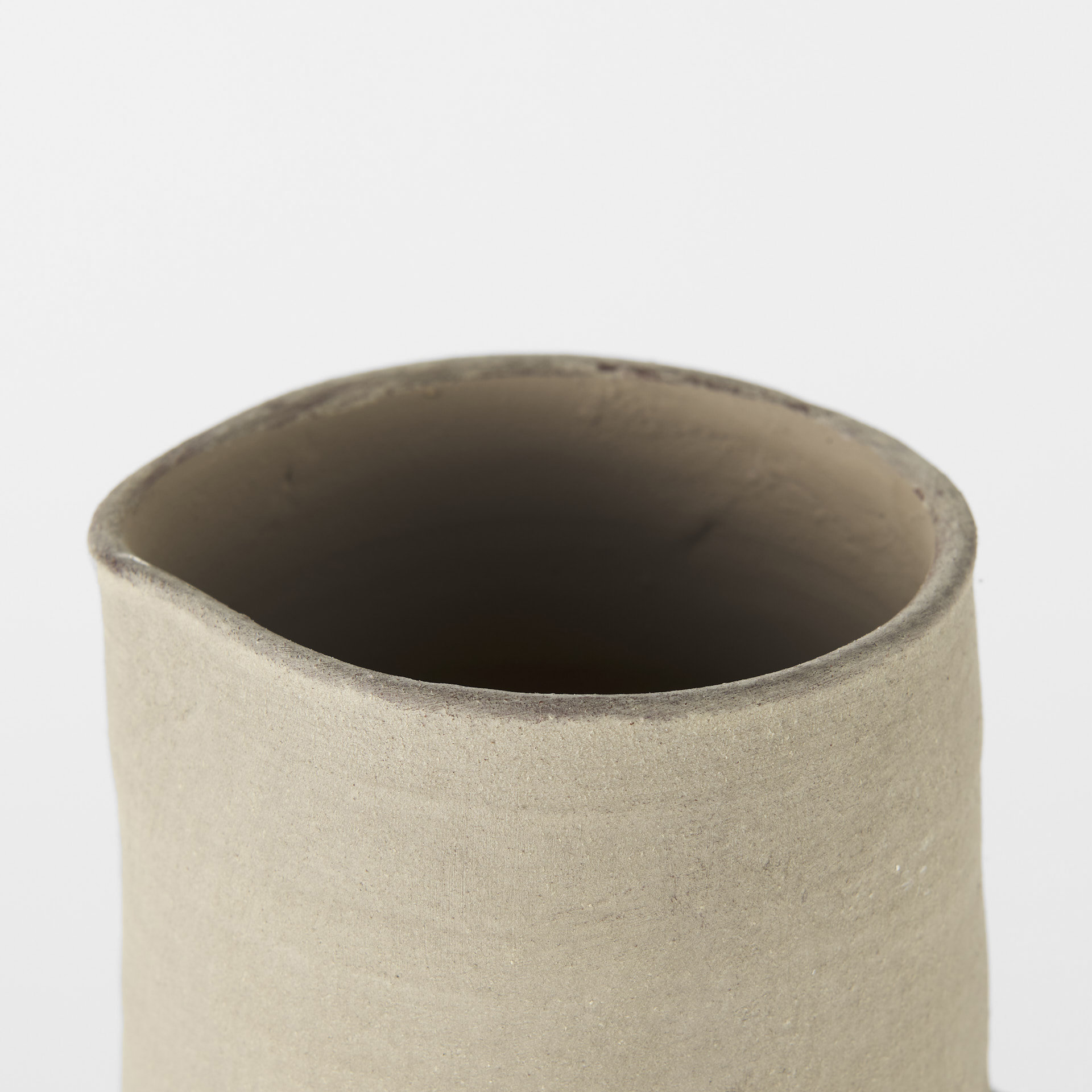 Garand Medium 15H Two-Toned White Natural Ceramic Jug - Cave Supplies