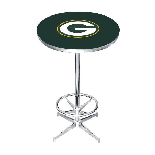 Green Bay Packers NFL Licensed Chrome Pub Table - Cave Supplies