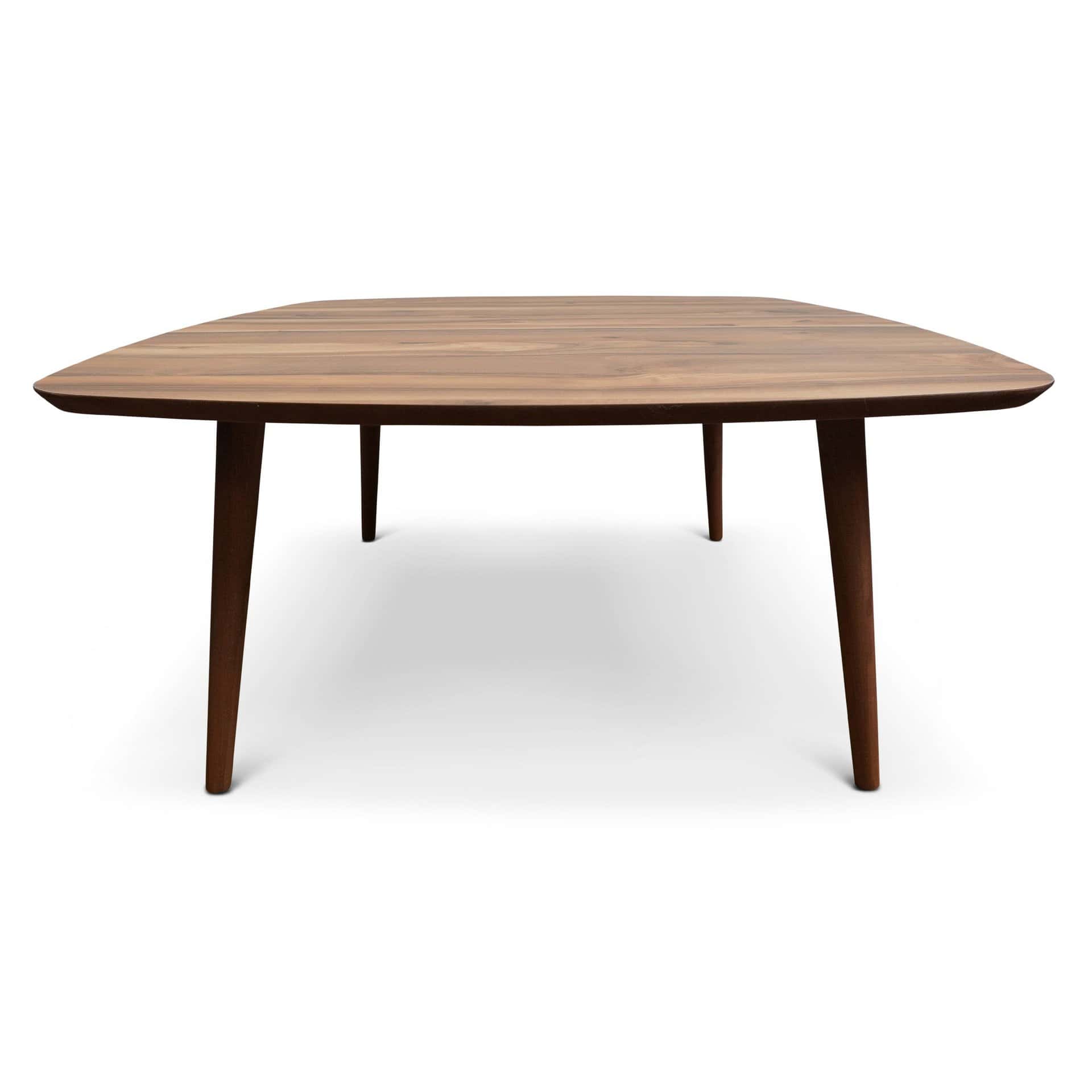 Brown Wood Mid-Century Modern Solid Center Table - Cave Supplies