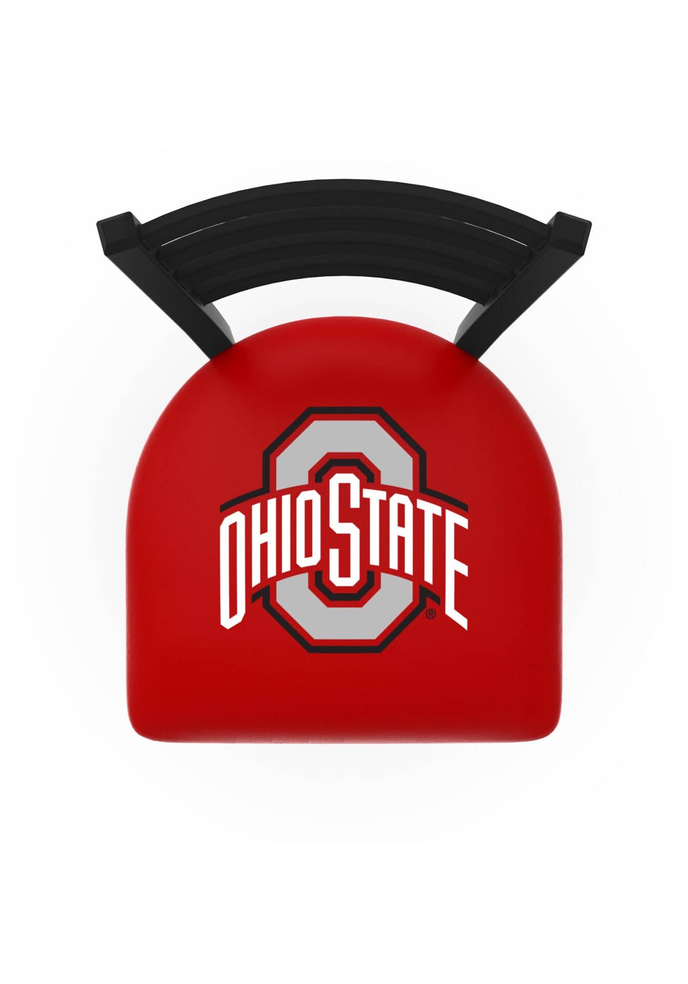 Ohio State University 30-Inch Stationary Bar Stool w/ Black Wrinkle ...