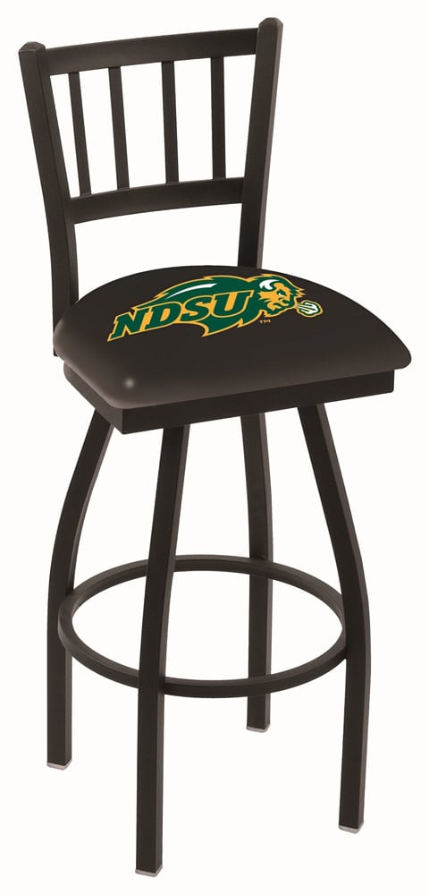 North Dakota State University 30-Inch Swivel Bar Stool w/ Black Wrinkle ...