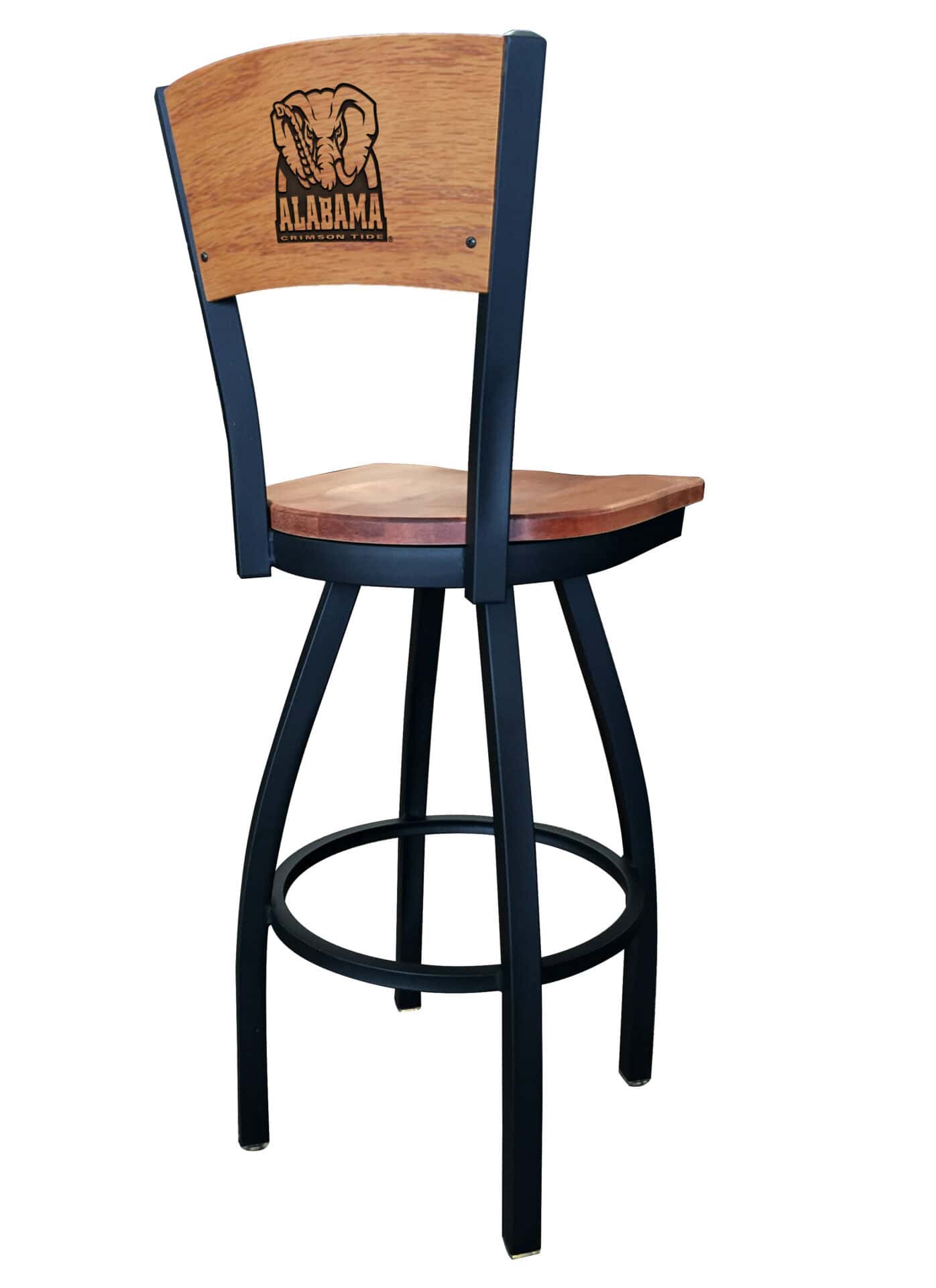 University of Alabama 36-Inch Swivel Extra Tall Bar Stool w/ Black ...