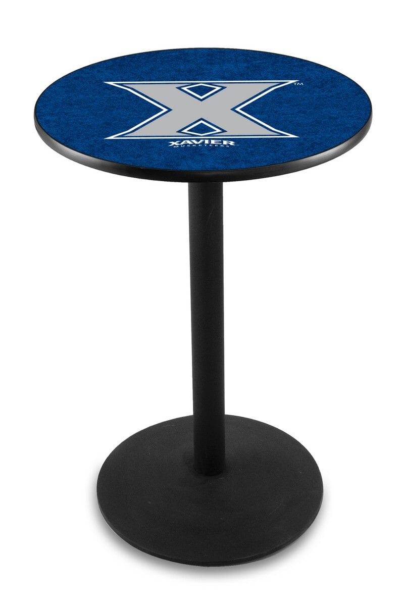 Xavier 42-Inch Pub Table with 30-Inch Top, Round Base Base, and Black ...