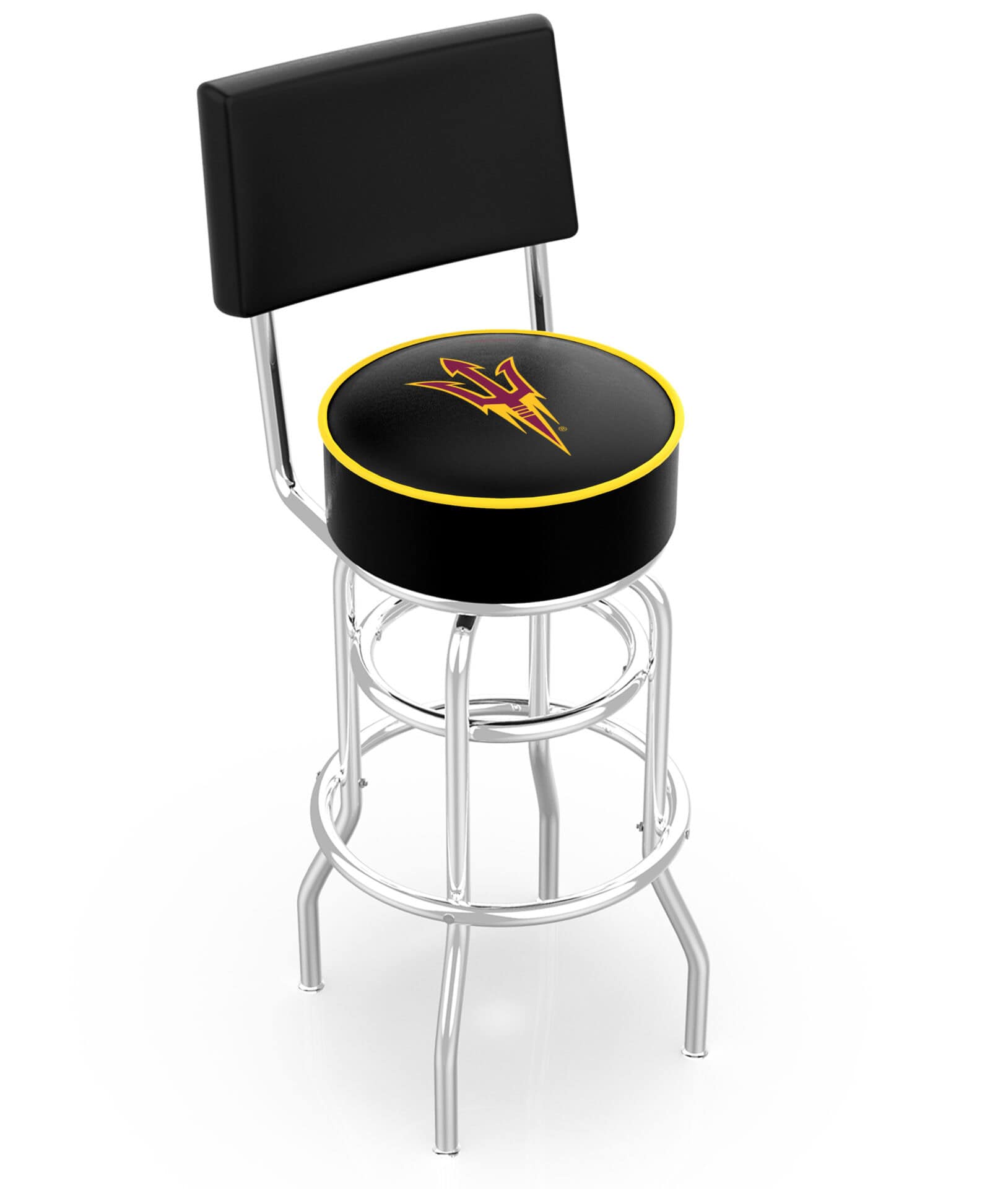 Arizona State University 30-Inch Swivel Bar Stool w/ Chrome Finish ...