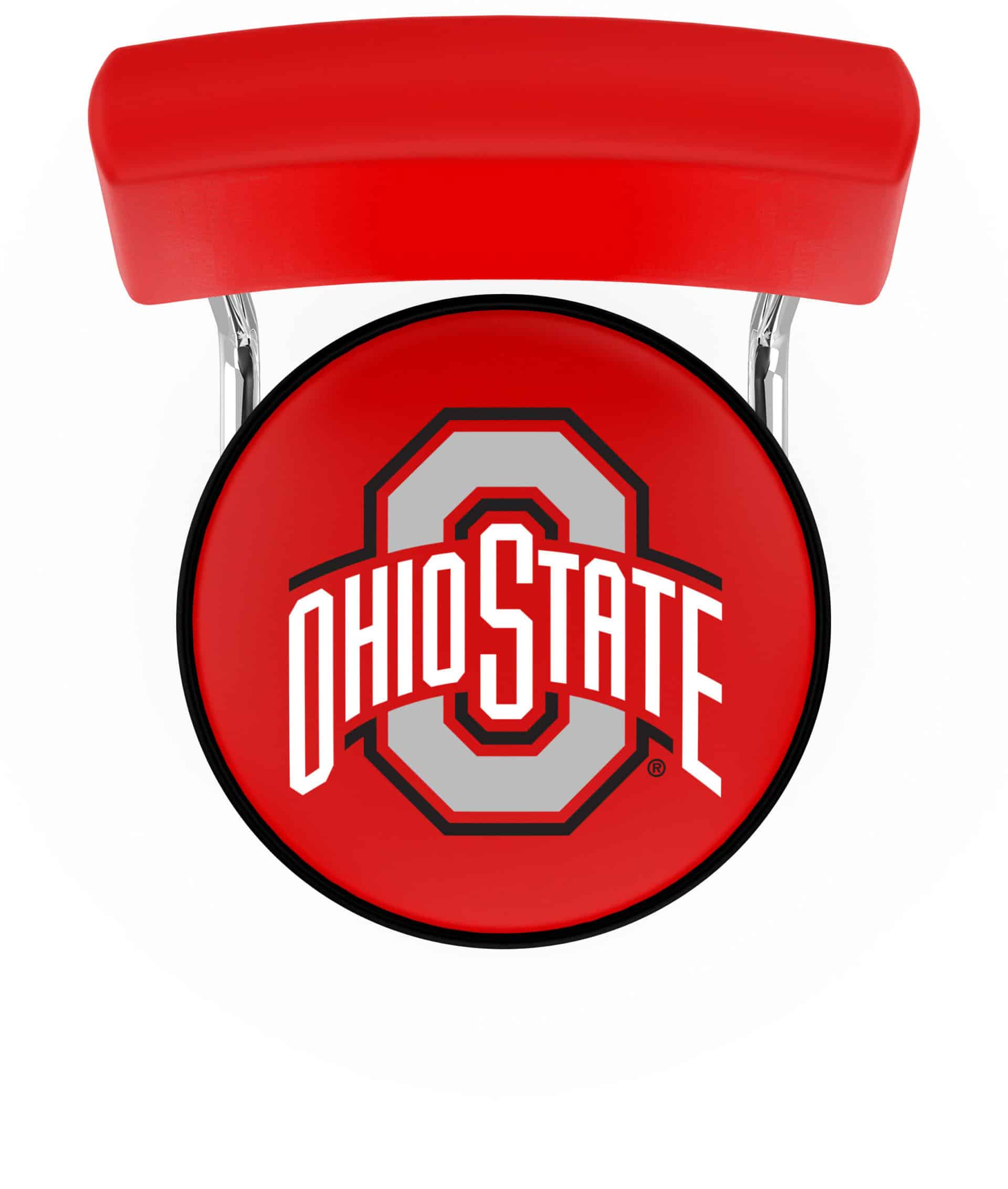Ohio State University 30-Inch Swivel Bar Stool w/ Chrome Finish, Double ...