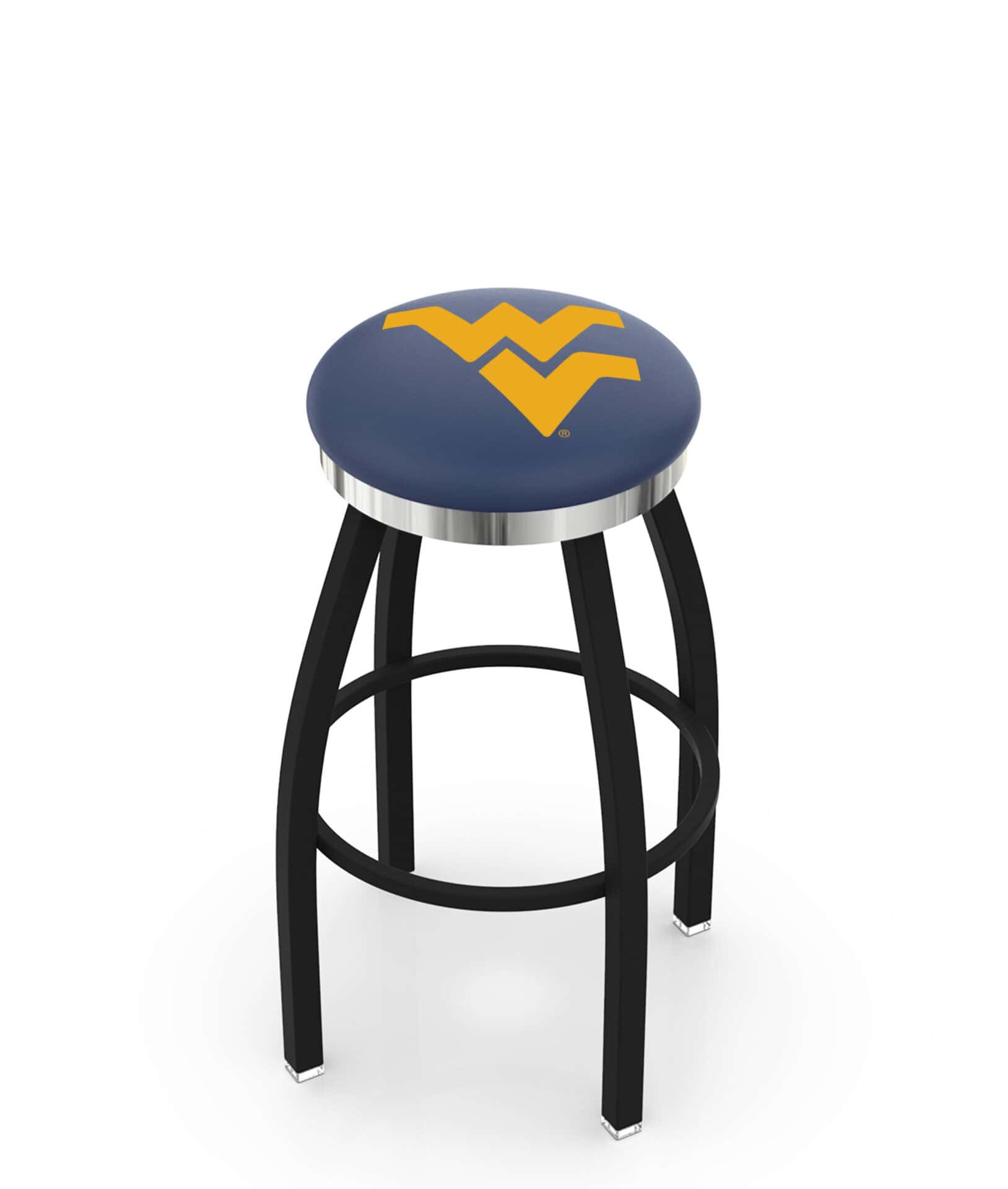 West Virginia University 36-Inch Swivel Backless Extra Tall Bar Stool w ...
