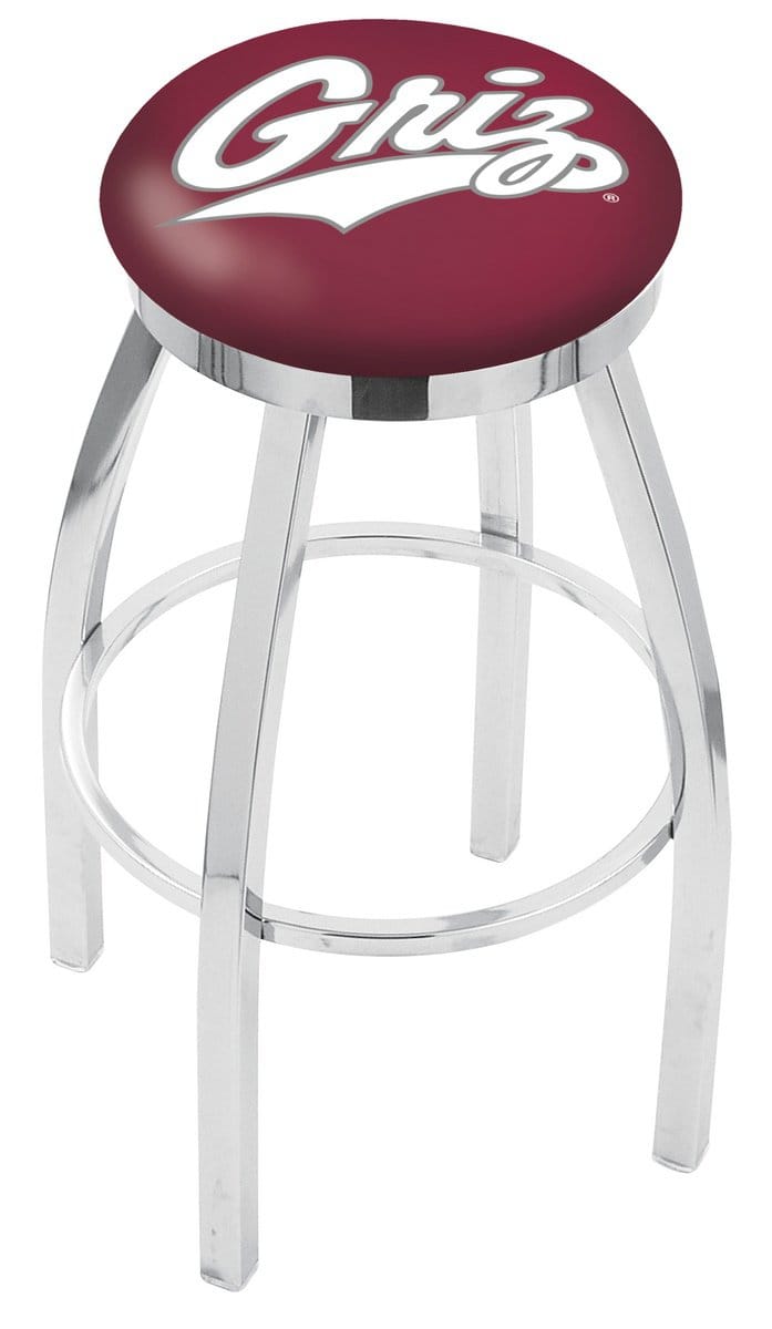 University of Montana 30-Inch Swivel Backless Bar Stool w/ Chrome ...