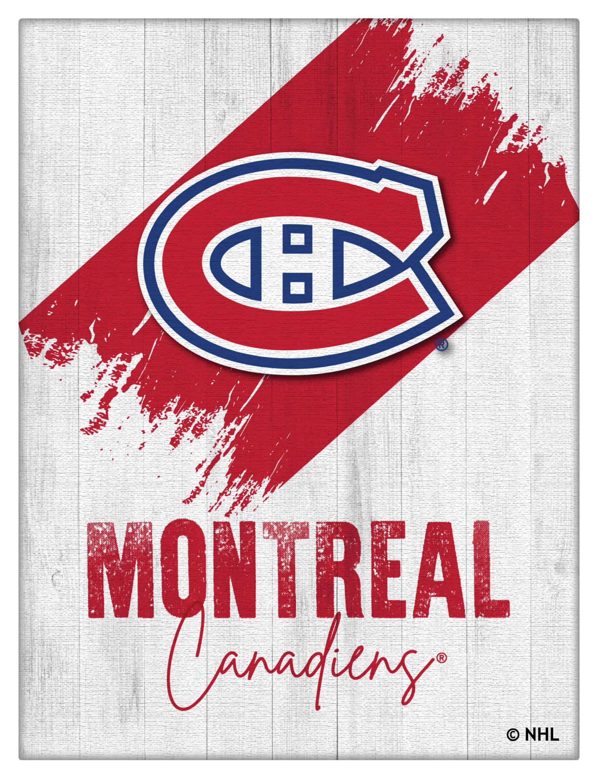 Montreal Canadiens 15x20 Logo Canvas Wall Art (Portrait) - Cave Supplies