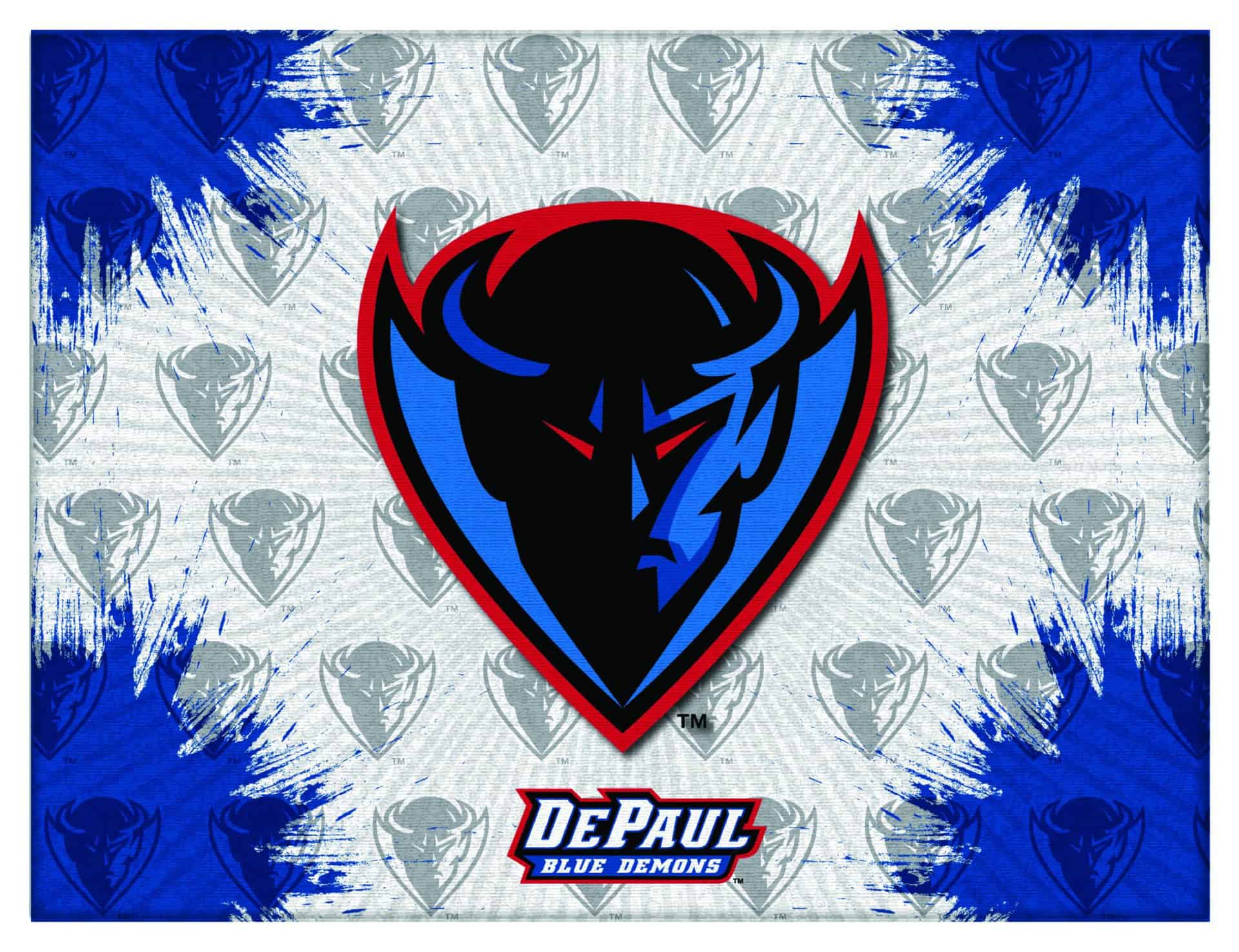 DePaul University 15x20 Logo Canvas Wall Art - Cave Supplies