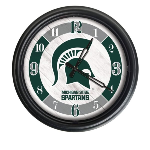 Michigan State University 14-Inch Indoor/Outdoor LED Wall Clock in ...