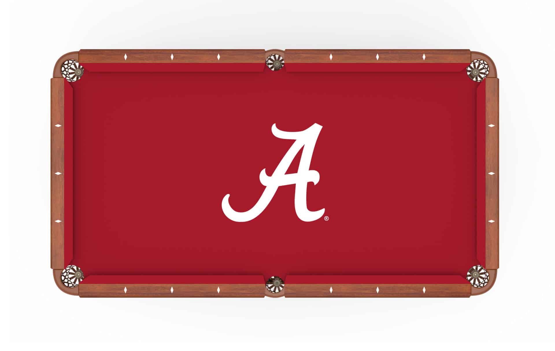 University of Alabama Pool Table with Navajo Finish and Tapered Leg ...