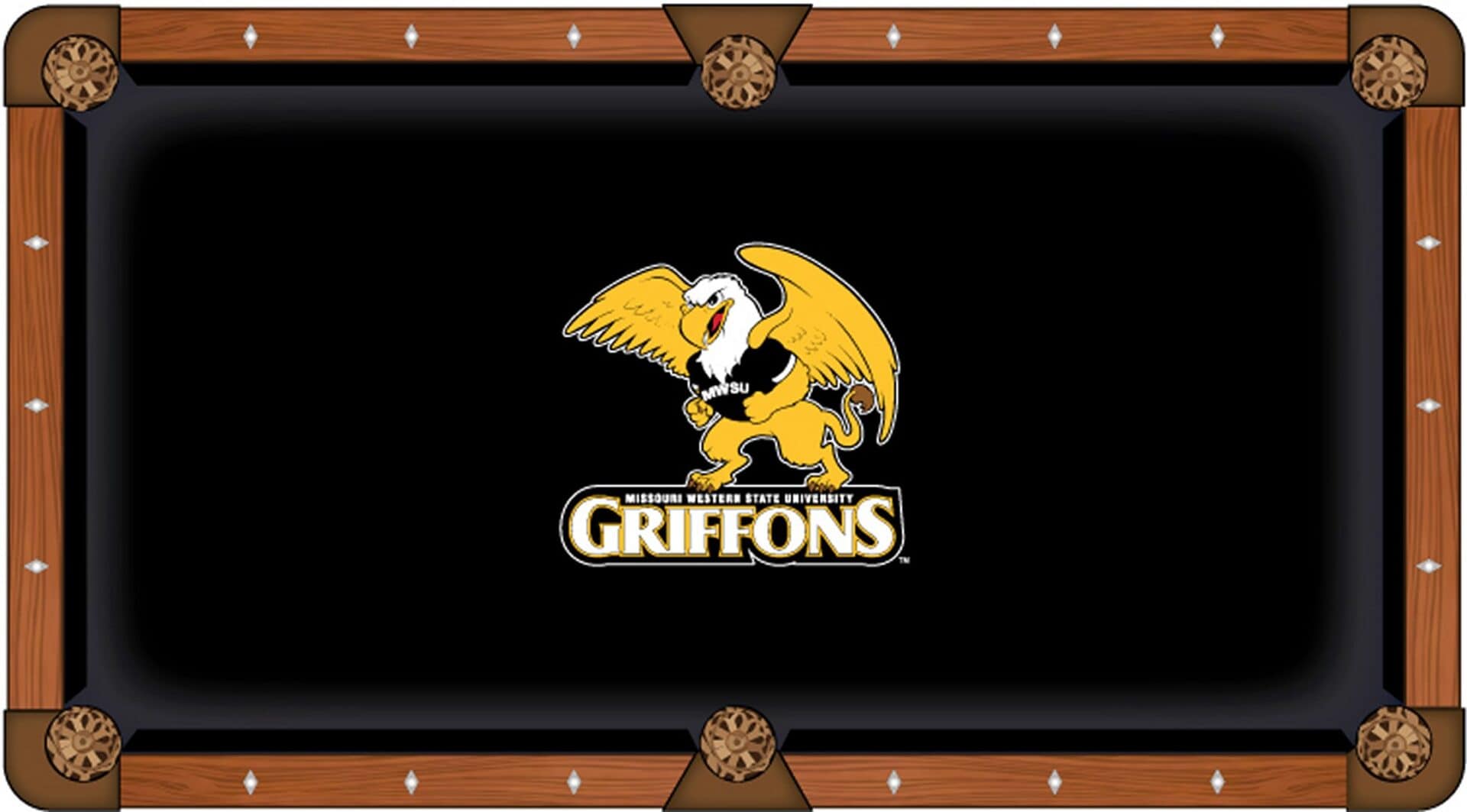 Missouri Western State University Pool Table with Chardonnay Finish and ...