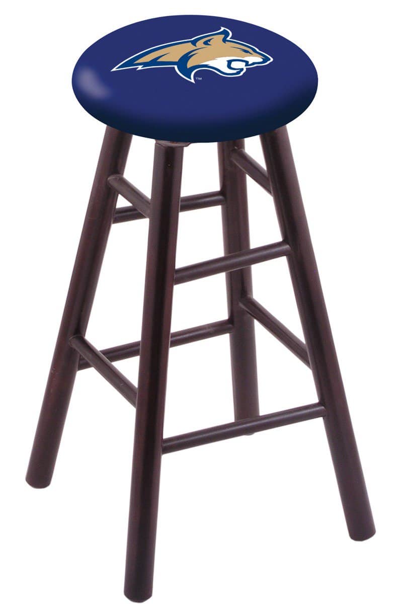 Montana State University 24" Swivel Maple Counter Stool in Dark Cherry ...