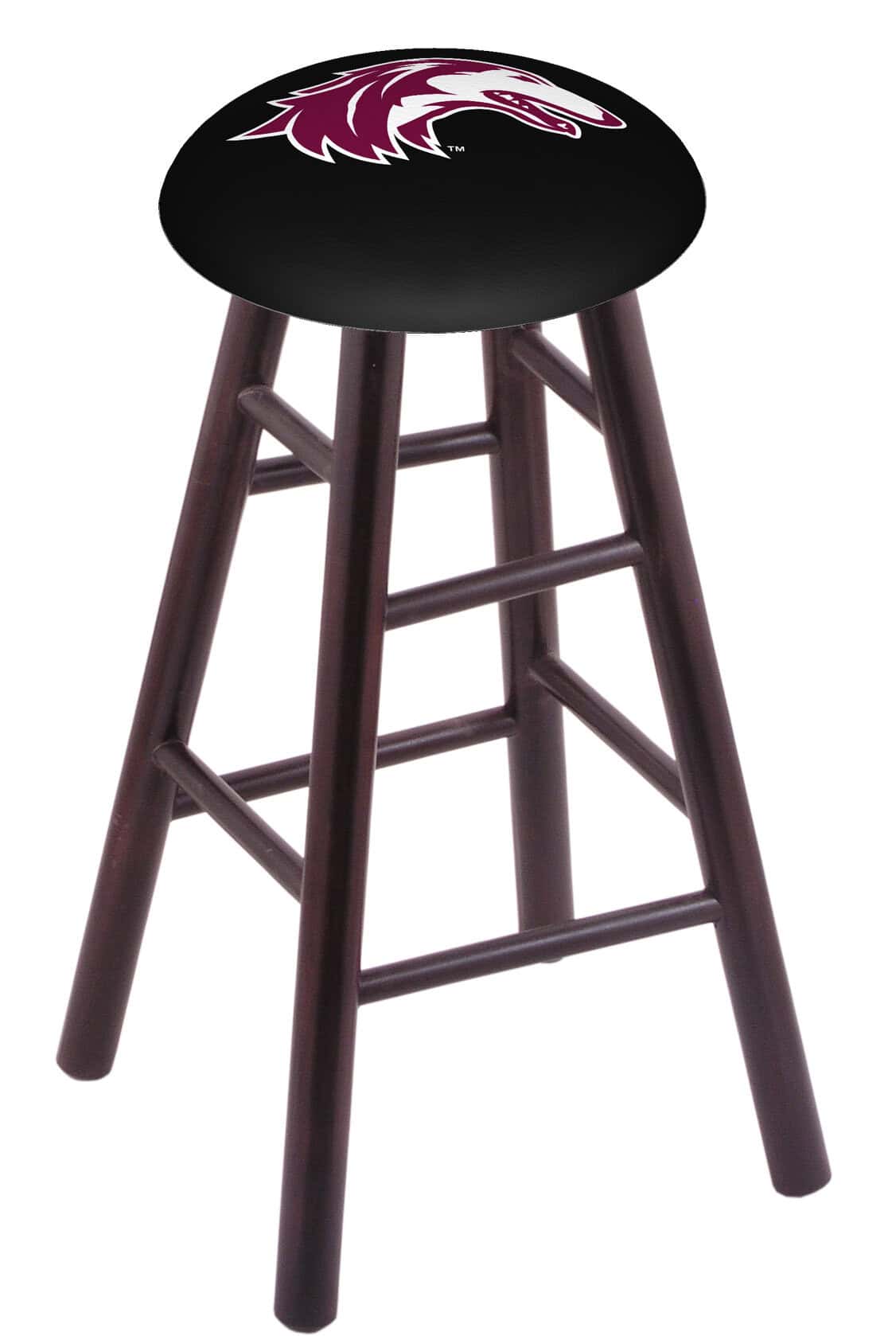Southern Illinois University 30" Swivel Maple Bar Stool in Dark Cherry ...