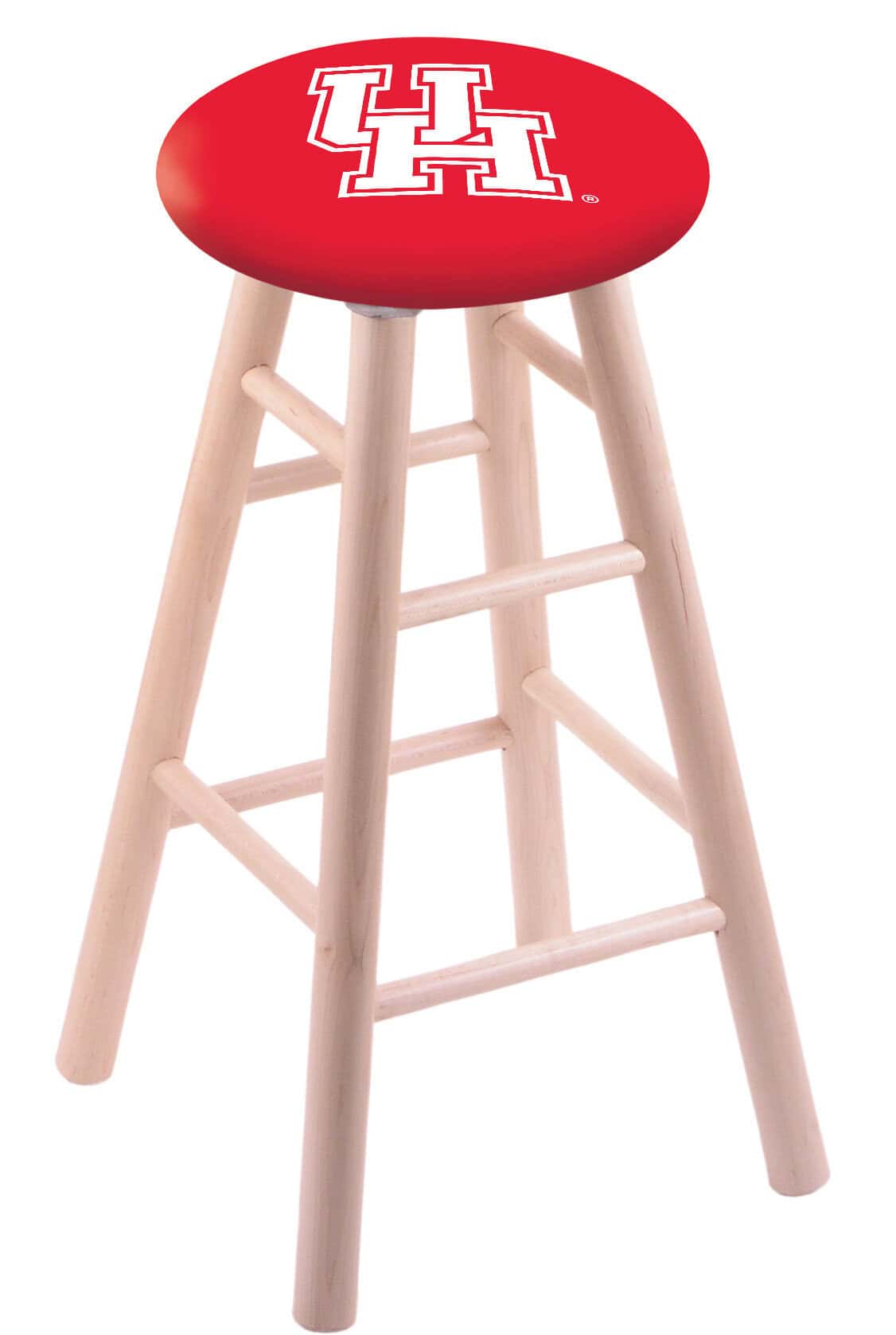 University of Houston 30" Swivel Maple Bar Stool in Natural Finish ...