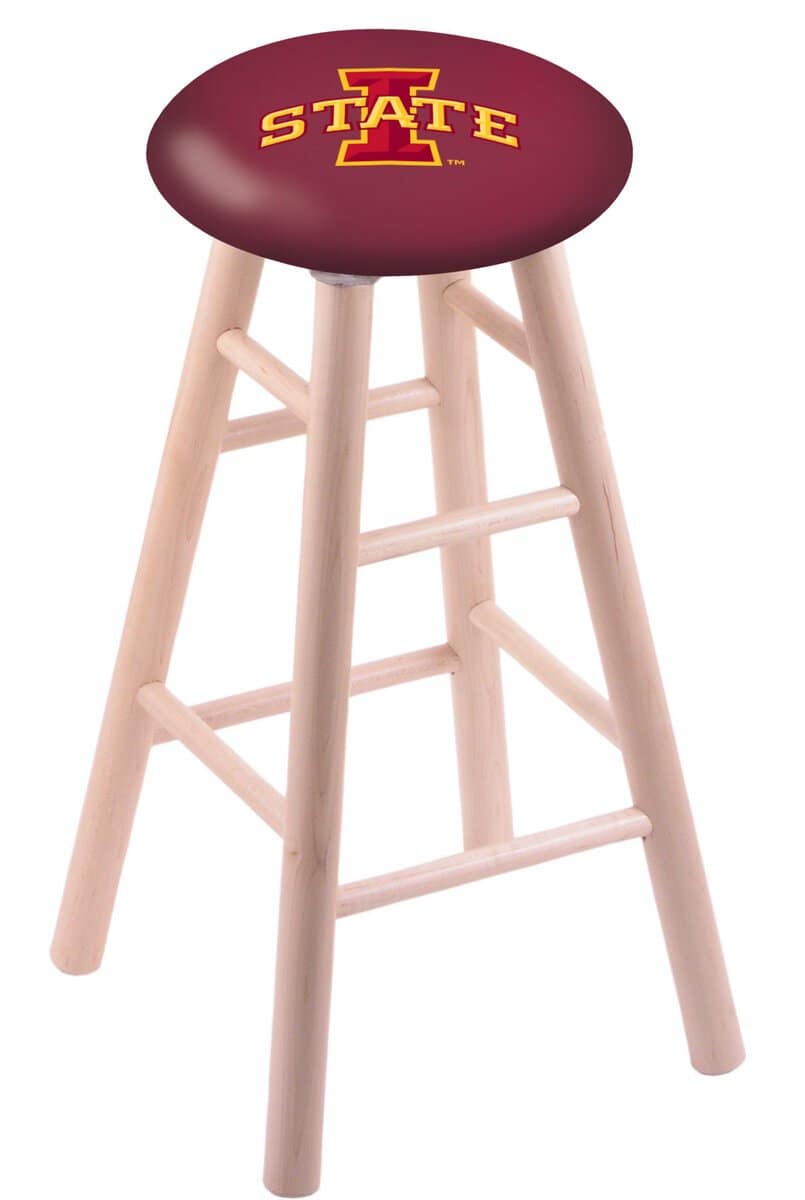 Iowa State University 30" Swivel Maple Bar Stool in Natural Finish ...