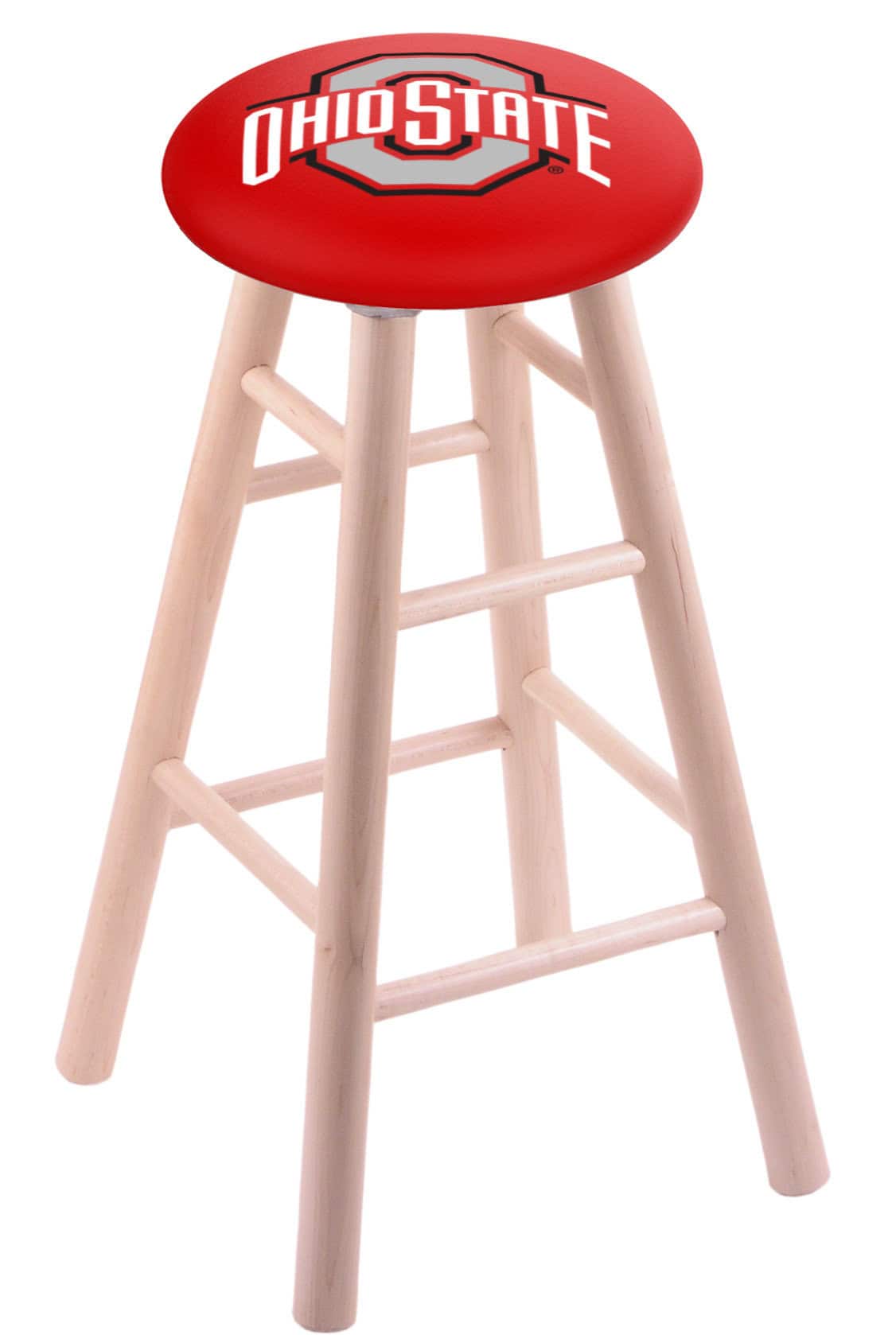 Ohio State University 24" Swivel Maple Counter Stool in Natural Finish ...