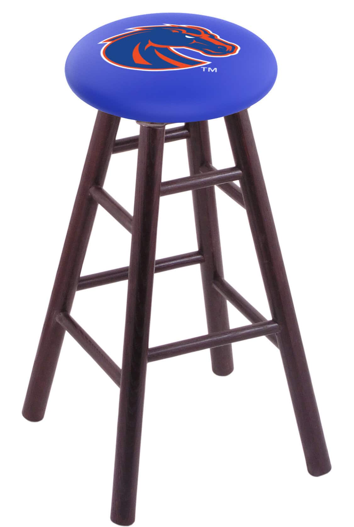 Boise State University 36" Swivel Oak Extra Tall Bar Stool in Dark ...