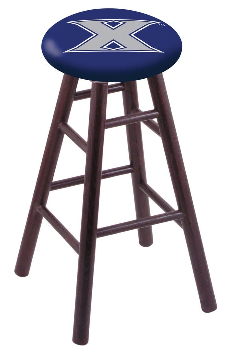 Xavier 30" Swivel Oak Bar Stool in Dark Cherry Finish - Cave Supplies