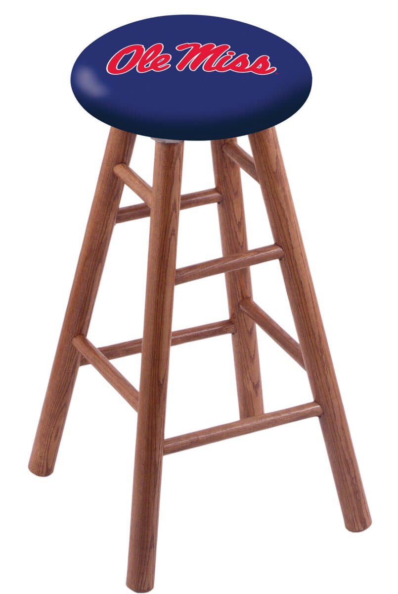 University of Mississippi 24" Swivel Oak Counter Stool in Medium Finish ...