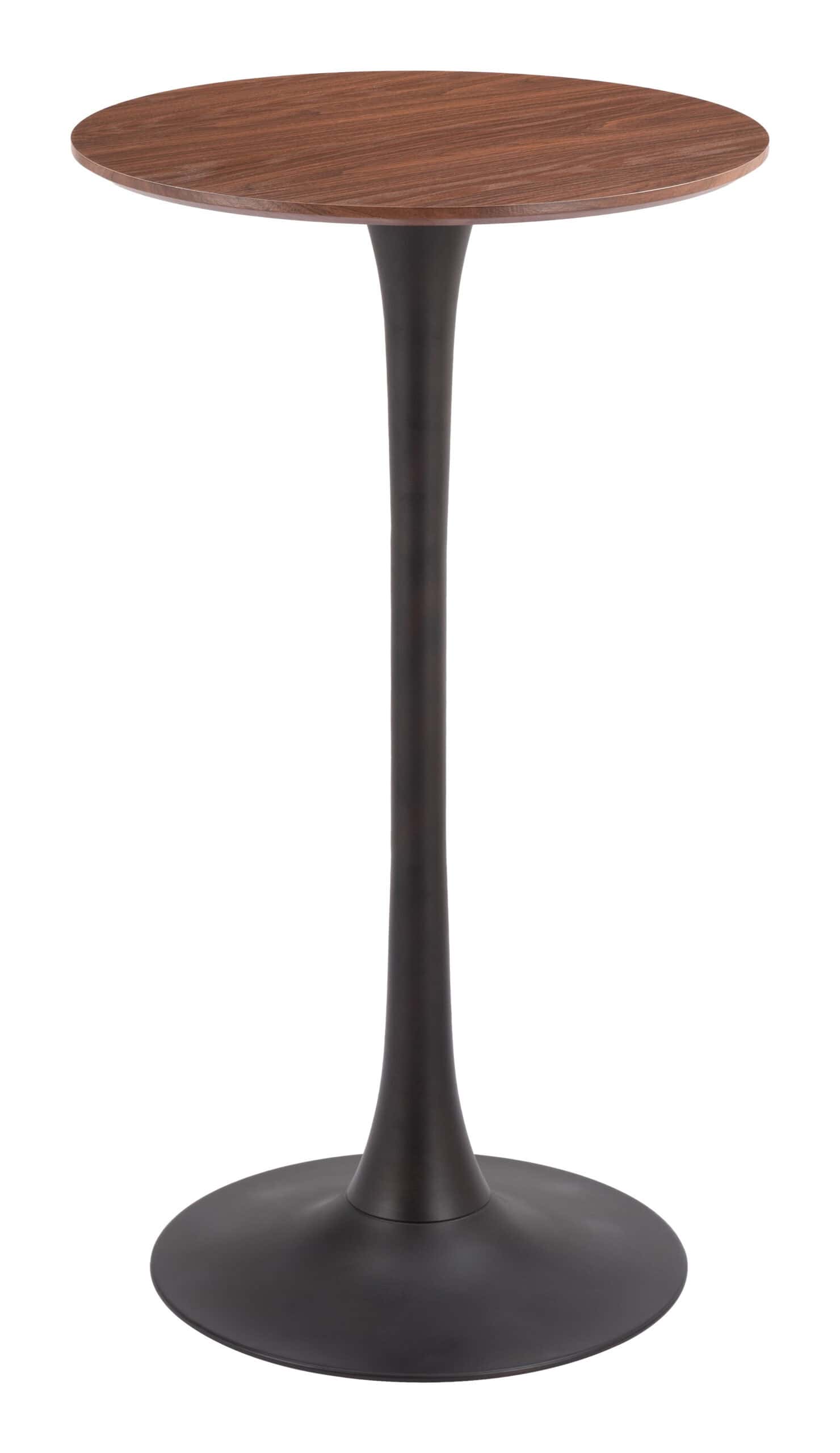 Round Industrial Bar Table with Floating Pedestal Design - Cave Supplies