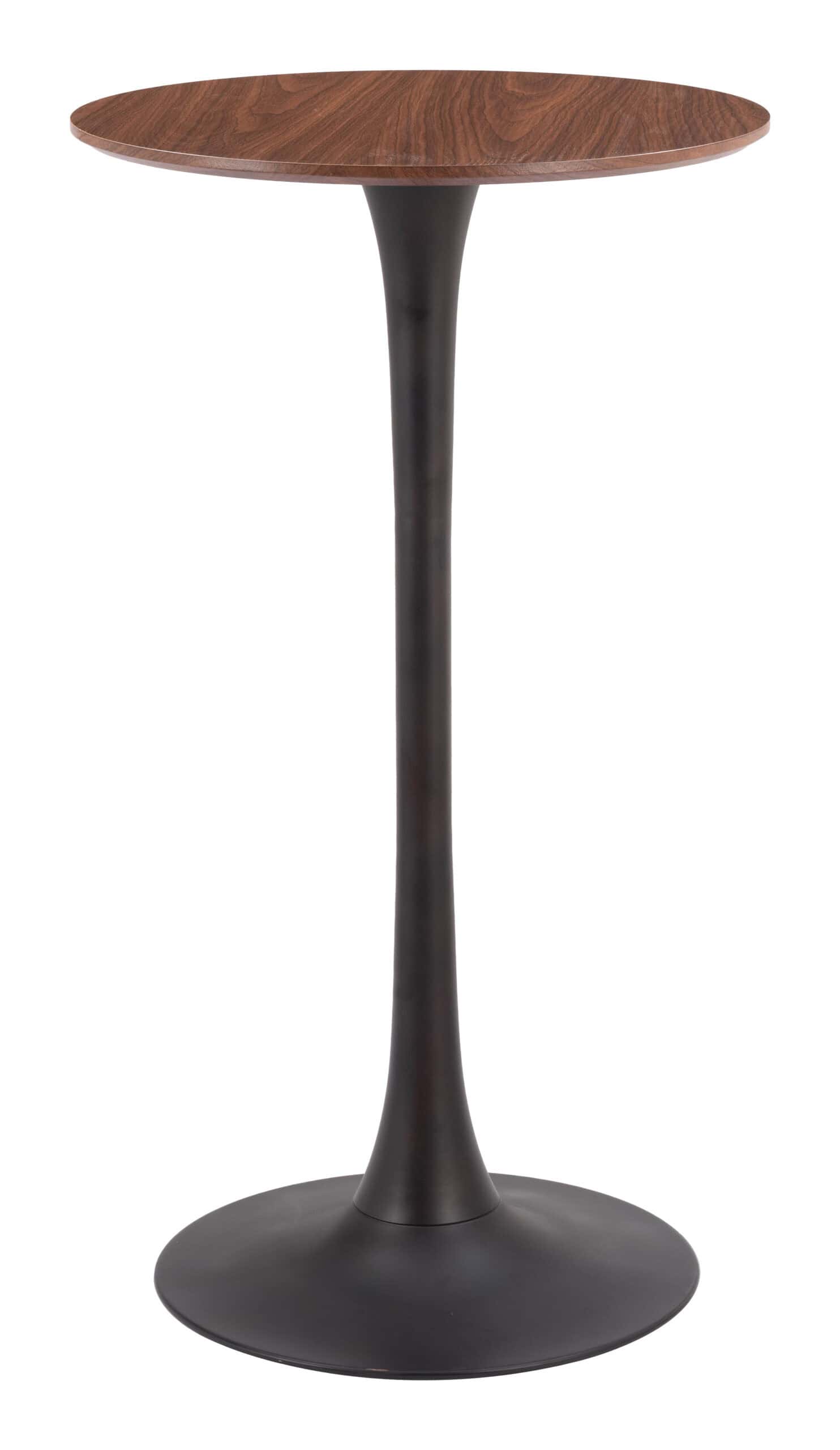 Round Industrial Bar Table with Floating Pedestal Design - Cave Supplies