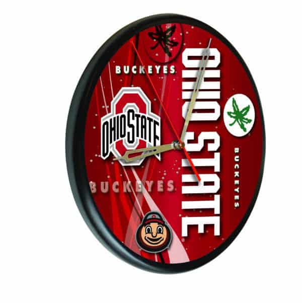 Ohio State University 13-Inch Solid Wood Clock in Black - Cave Supplies