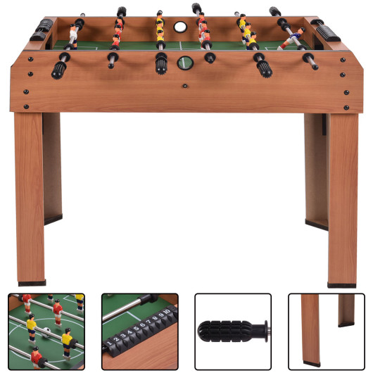 Compact Indoor Foosball Table with Steel Rods and Scorers - Cave Supplies