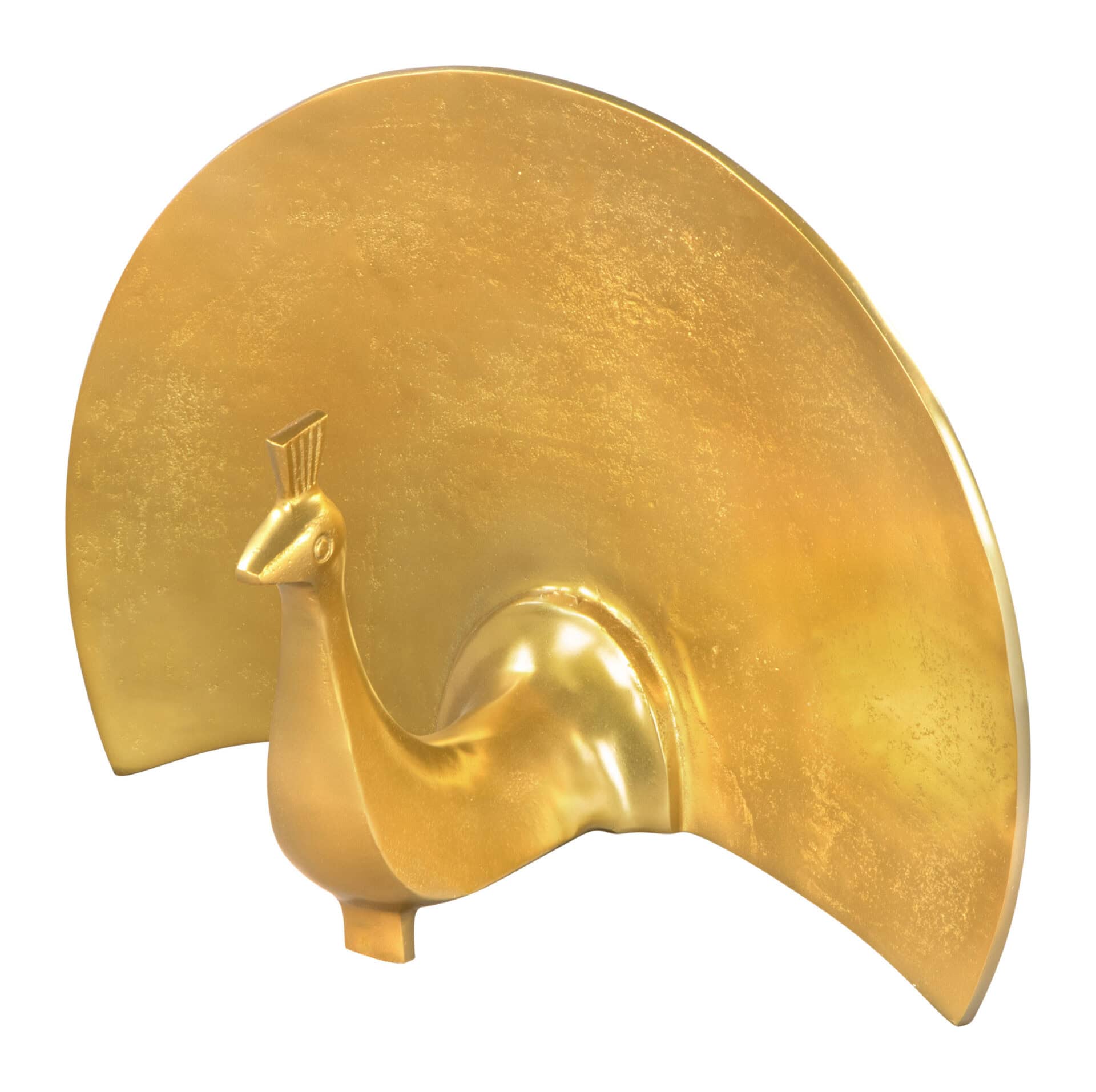 Golden Peacock Aluminum Table Art – Elegant Home Decor Piece - Cave ...