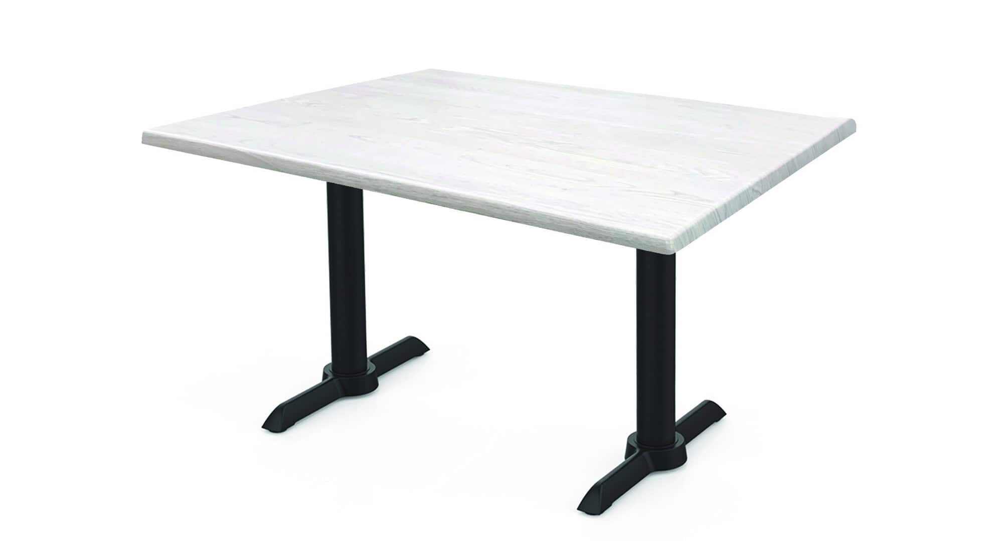 30-Inch Tall Indoor/Outdoor Table with 30 x 48-Inch Diameter White Ash ...