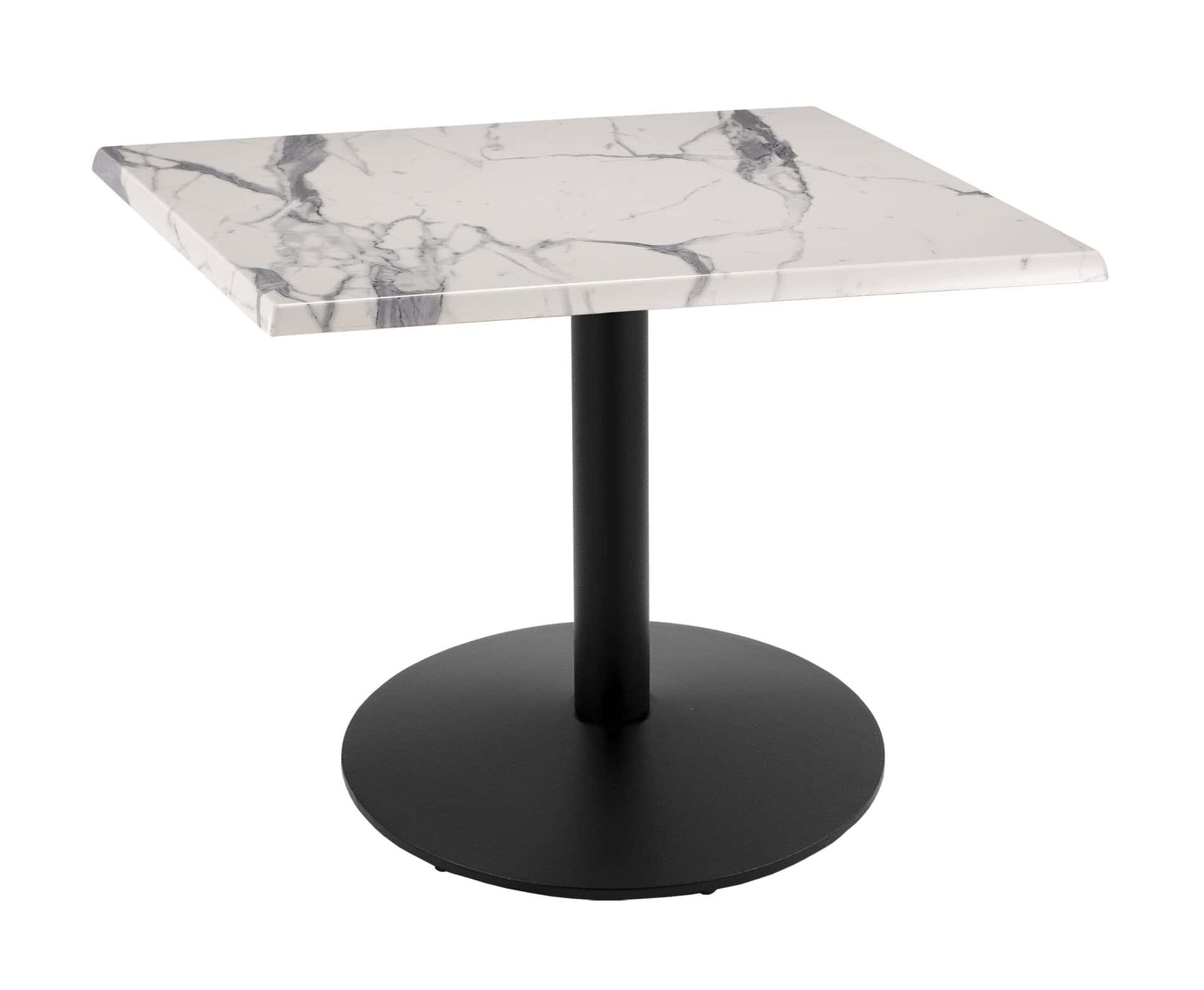 30-Inch Tall Indoor/Outdoor Table with 30 x 30-Inch Diameter White ...