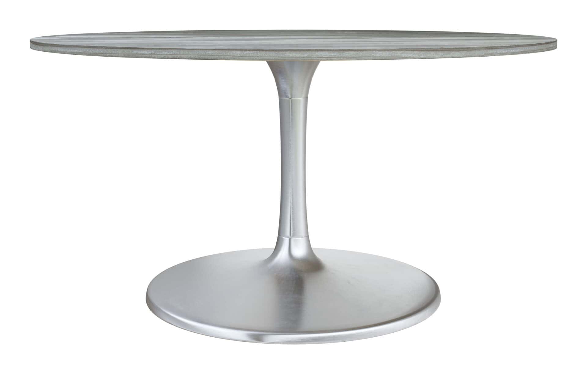 Modern Glam Round Dining Table with Marble Top and Steel Base - Cave ...