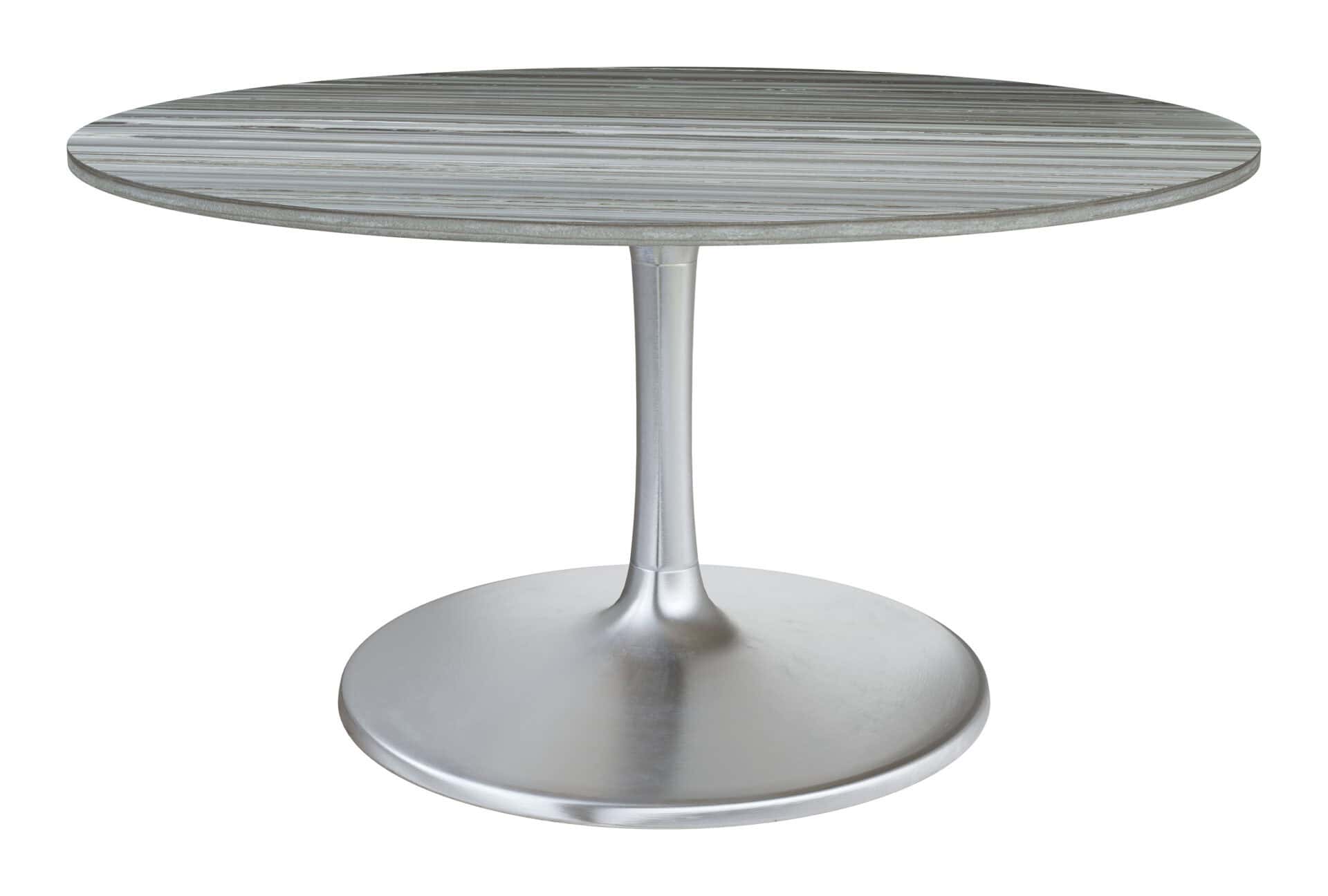 Modern Glam Round Dining Table with Marble Top and Steel Base - Cave ...