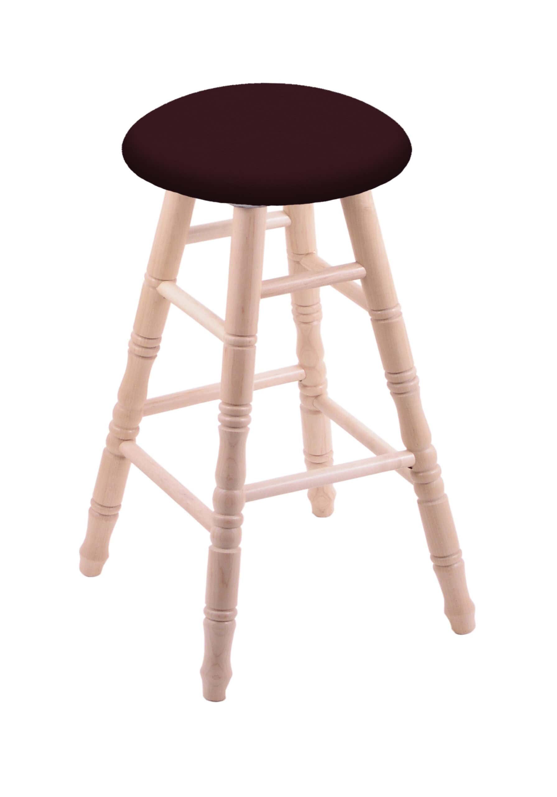 Maple 30-Inch Backless Bar Stool with Natural Finish, Turned Leg, and ...